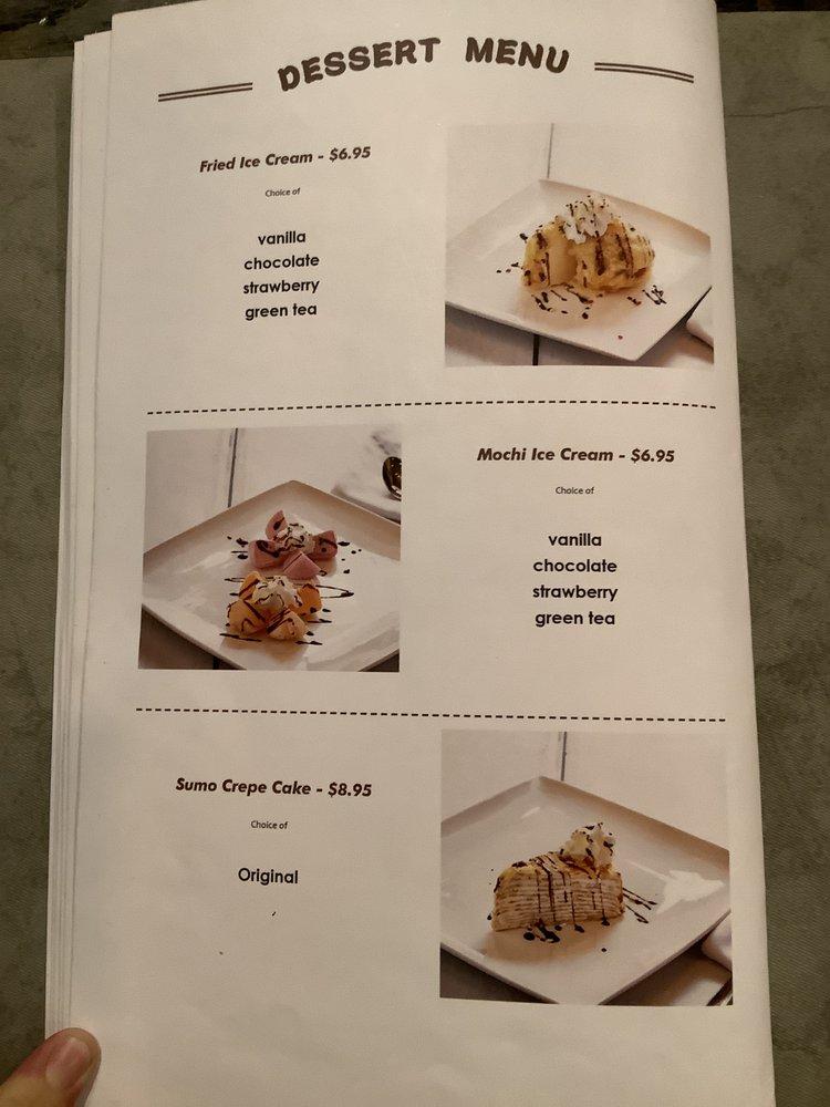 Menu at Sumo Japanese Steakhouse & Sushi Restaurant, Wenatchee