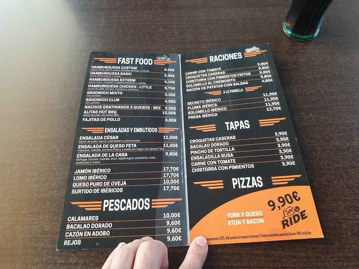 Carta de BAR HARLEY-DAVIDSON EXTREMADURA, Mérida, Mérida