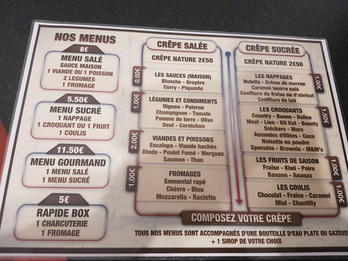 Menu at new casa creperie BBQ, Lyon