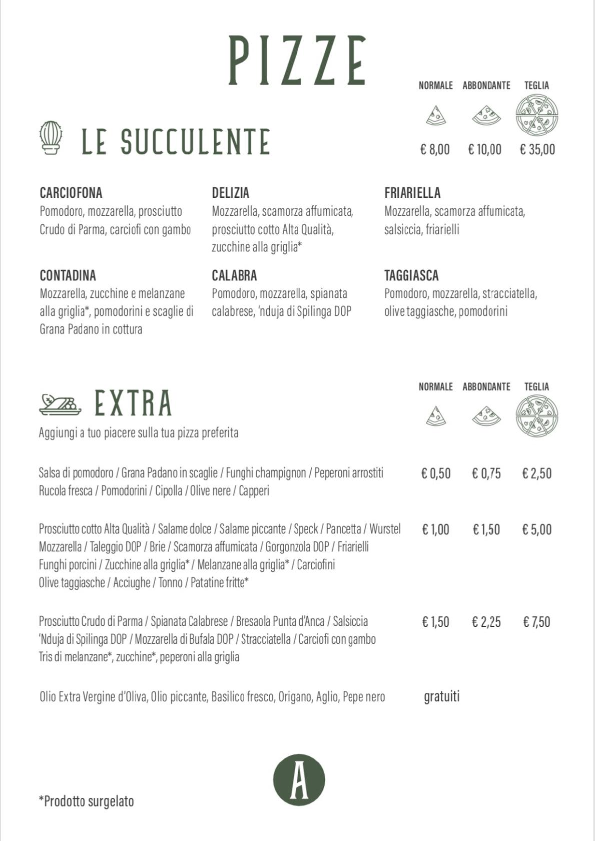 Menu at Amazonico Pizza restaurant, Senago