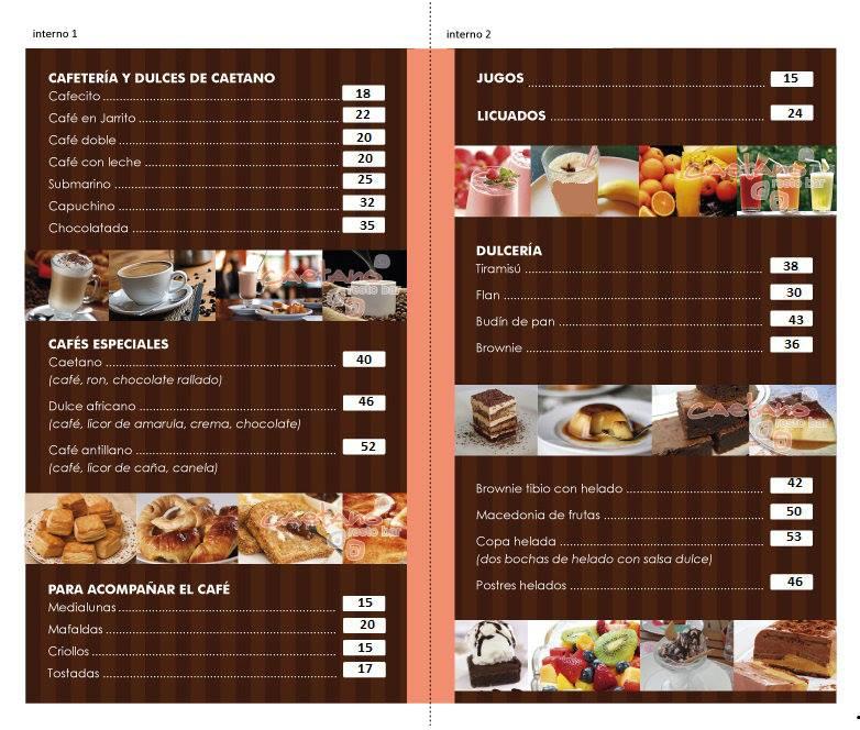 Menu at Freedom Coffee restaurant, Nuevo Laredo