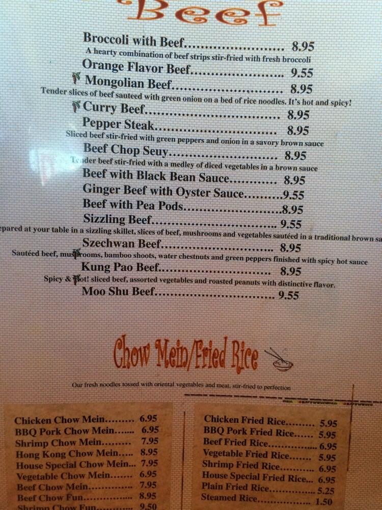 Menu at Golden Flower Chinese Cuisine restaurant, Las Vegas