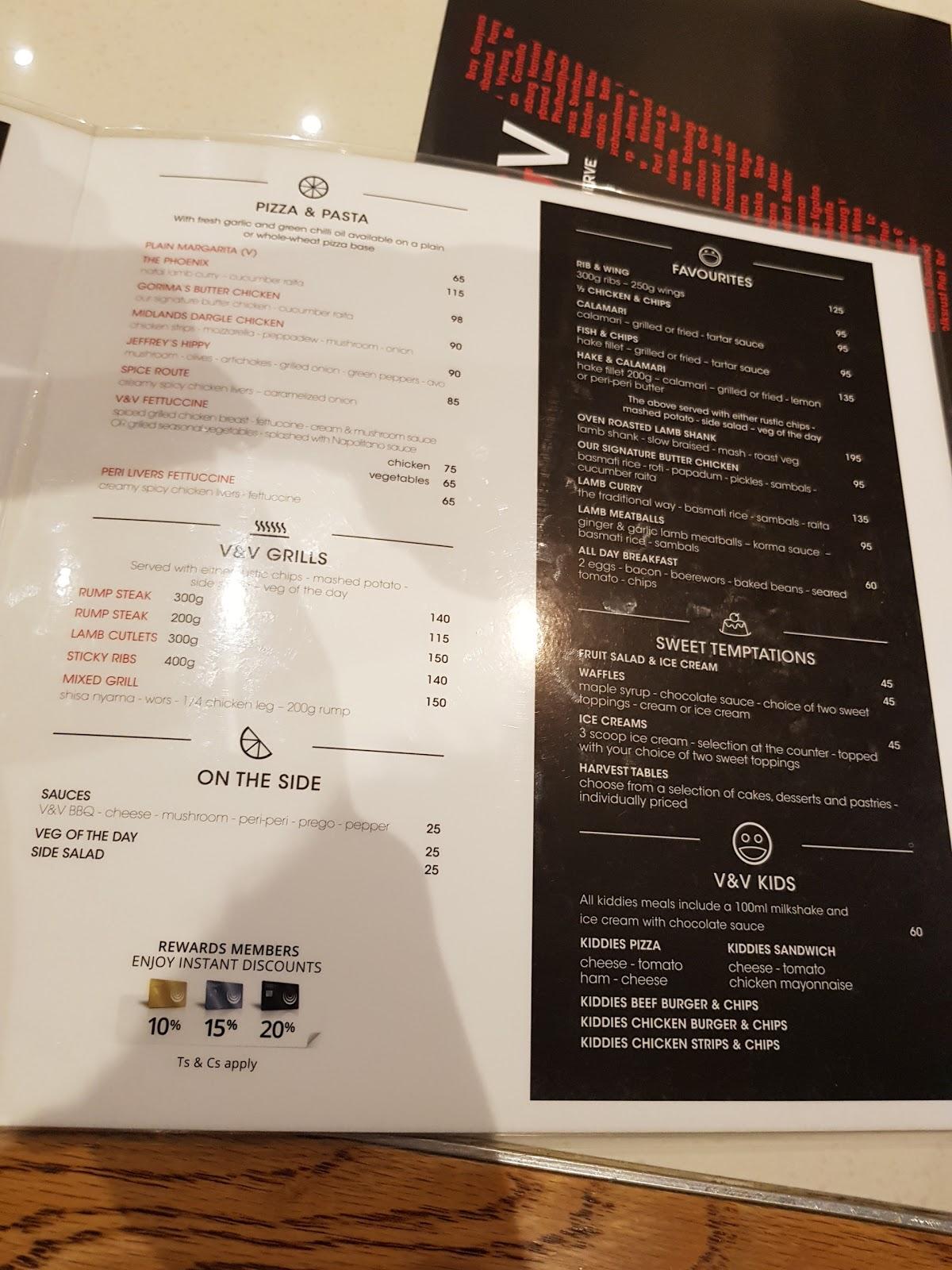 Menu at Vigour & Verve Pietermaritzburg restaurant, Pietermaritzburg