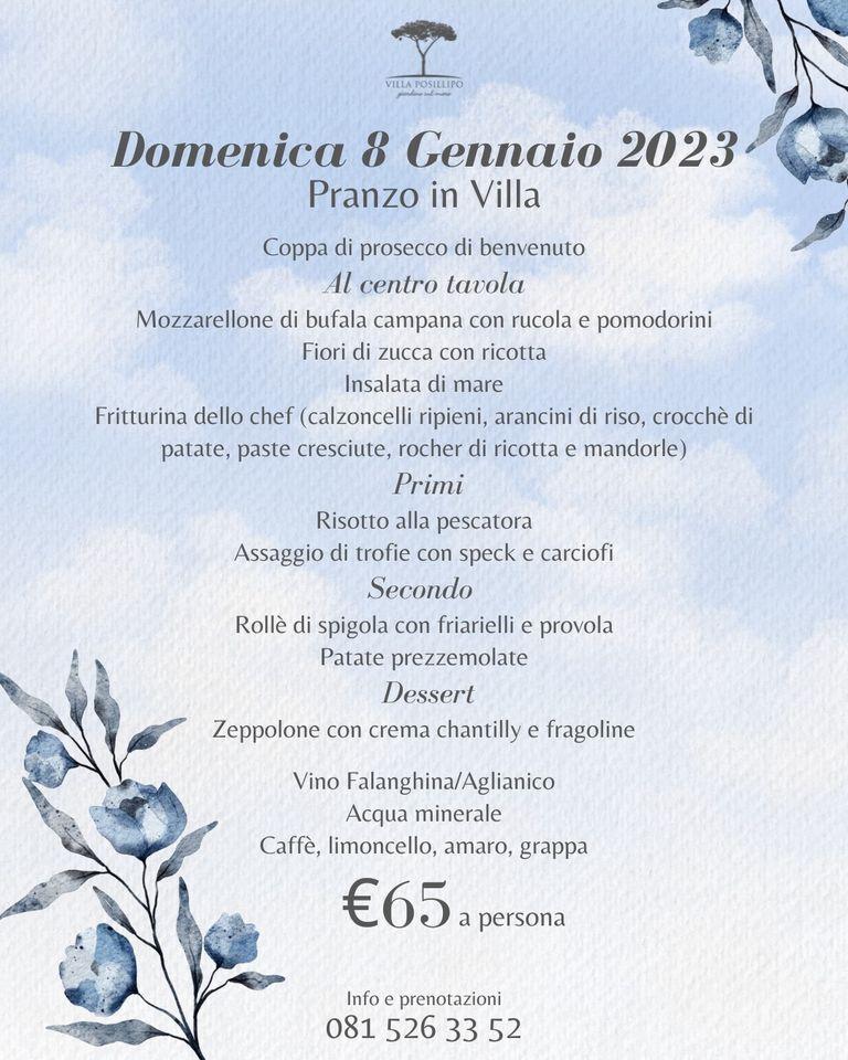 Menu da Villa Posillipo ristorante, Pozzuoli