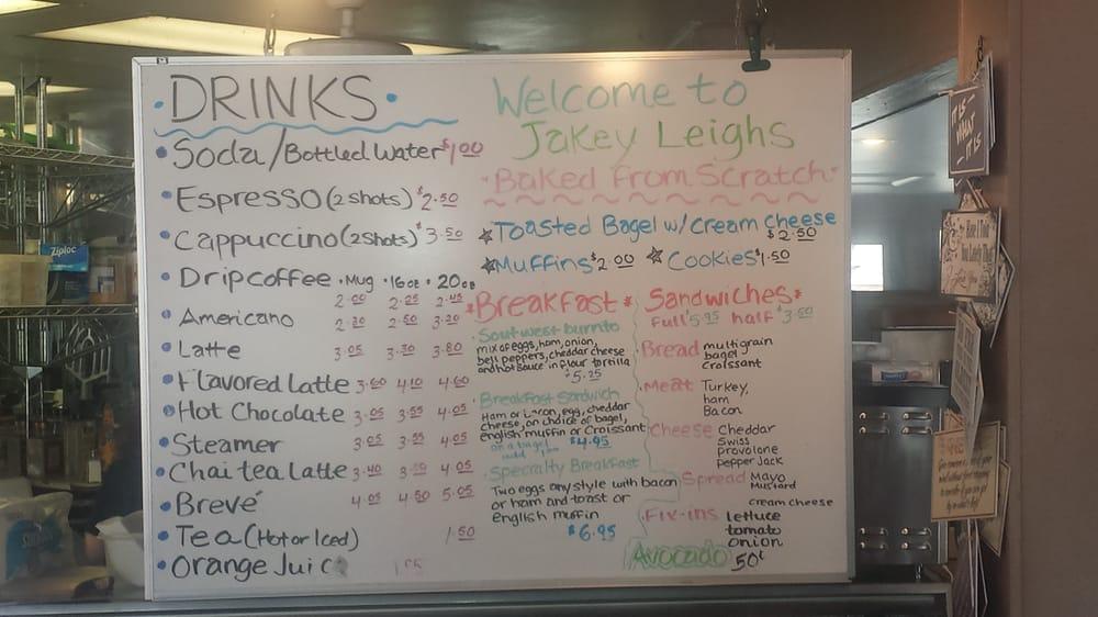 Carta de Jakey Leigh's Café Bakery, Kanab