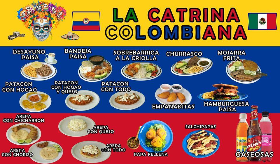 Menu at Mi Tierrita Colombiana restaurant, Playa del Carmen