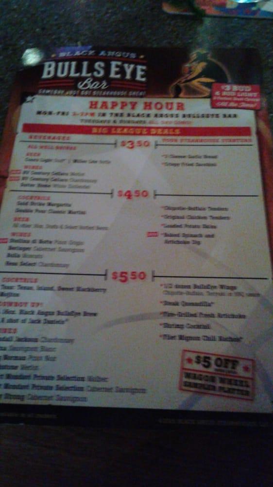 Menu at Black Angus Steakhouse, Whittier, Whittier Blvd