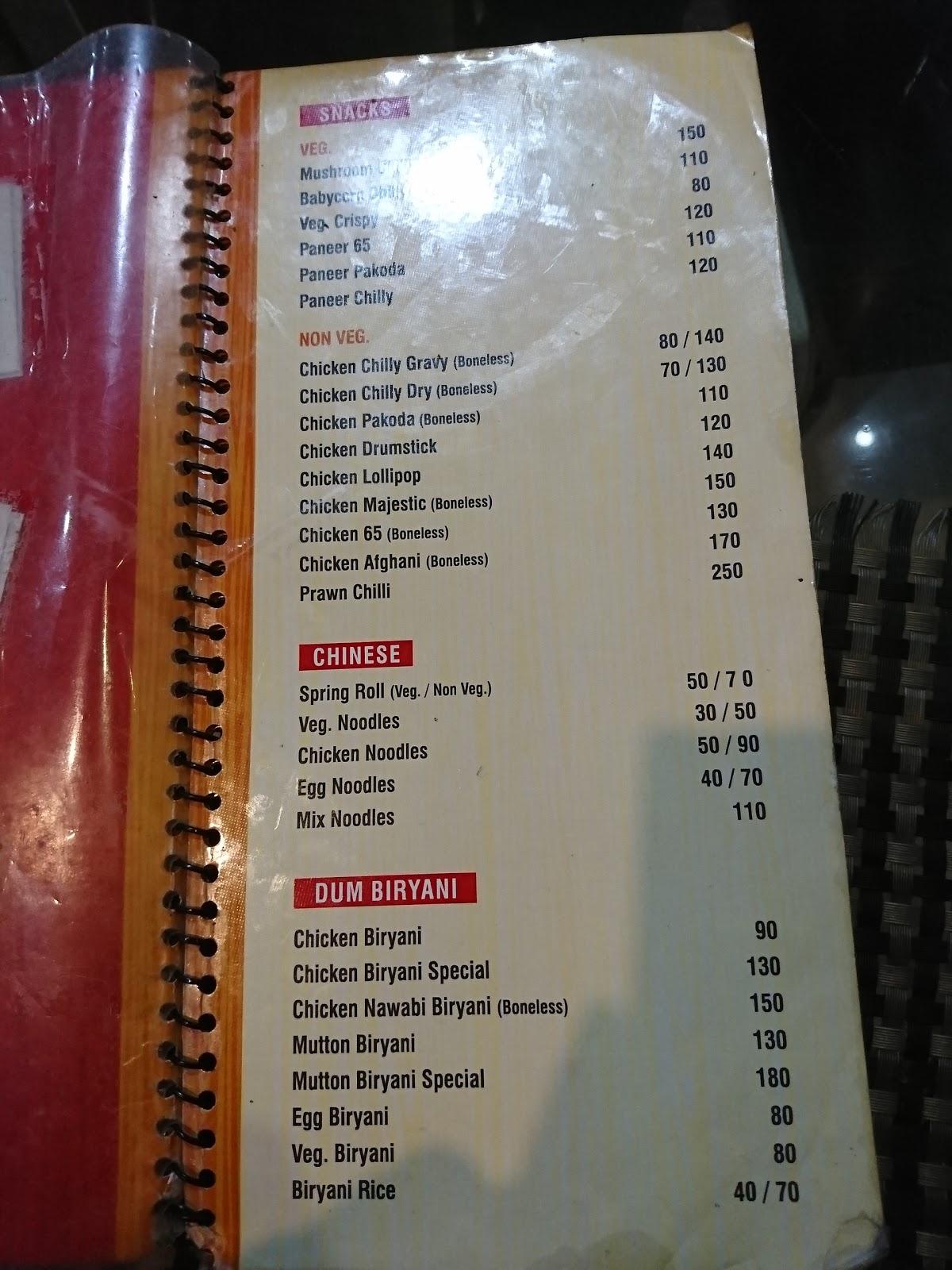 Menu at Daawat Restaurant, Rourkela