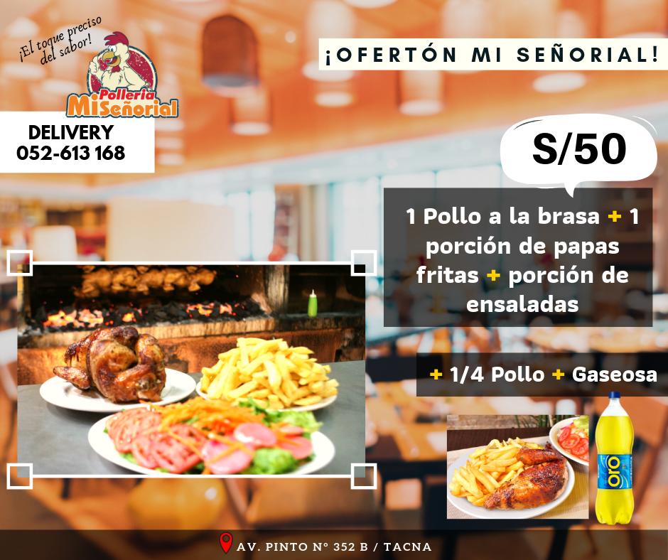 Menu at Polleria Mi Señorial restaurant, Tacna