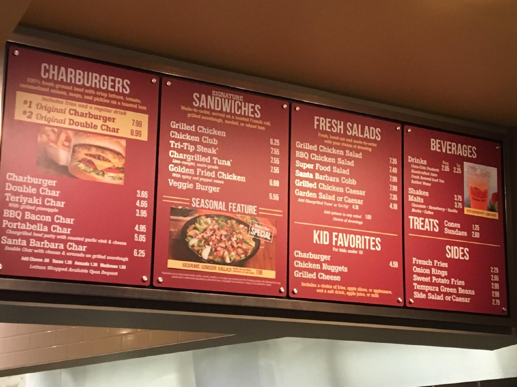 Menu at The Habit Burger Grill restaurant, Kent