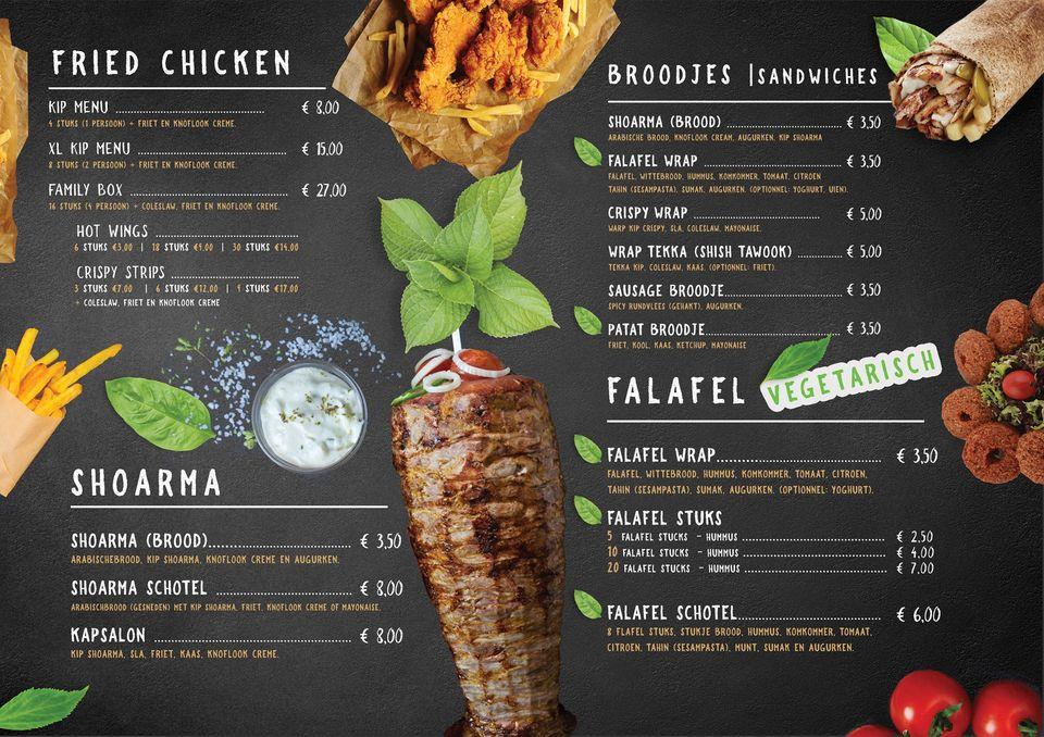 Menu at UNO, Groningen