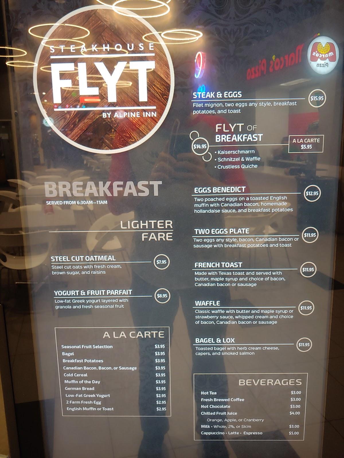 Menu at FLYT Steakhouse, Deadwood, 372 Main St
