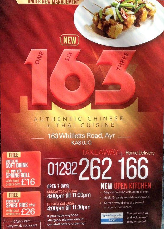 New163 Chinese Takeaway in Ayr