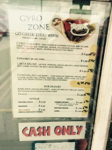Menu at Gyro Zone restaurant, Crestview
