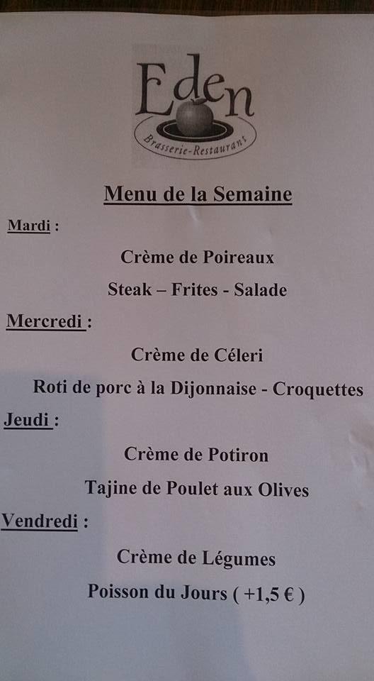 Menu at Eden, Anderlecht