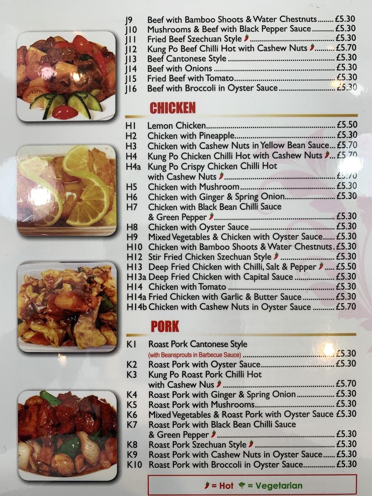Menu at Yummy House fast food, Canvey Island