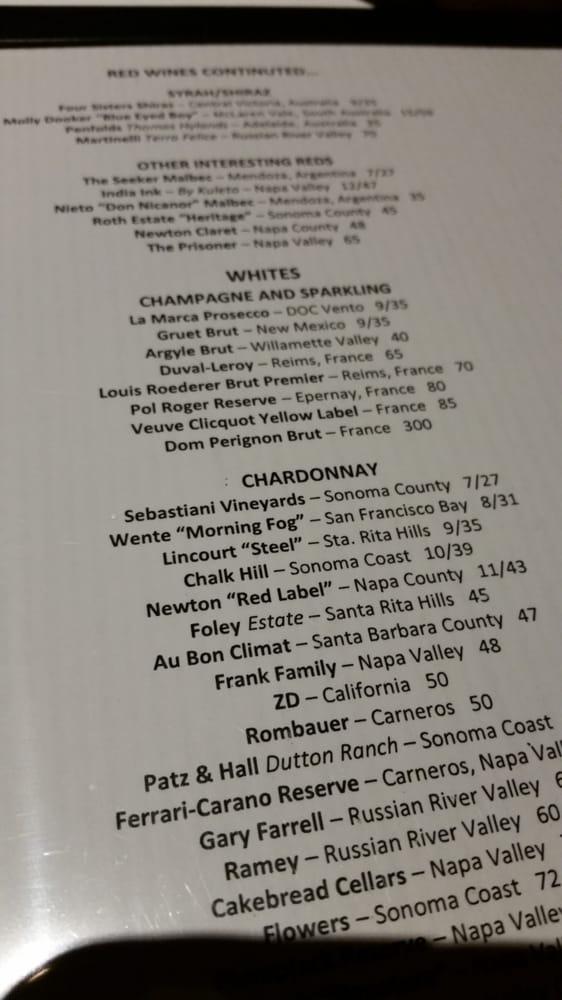 Menu at Stoney River Steakhouse and Grill, Germantown