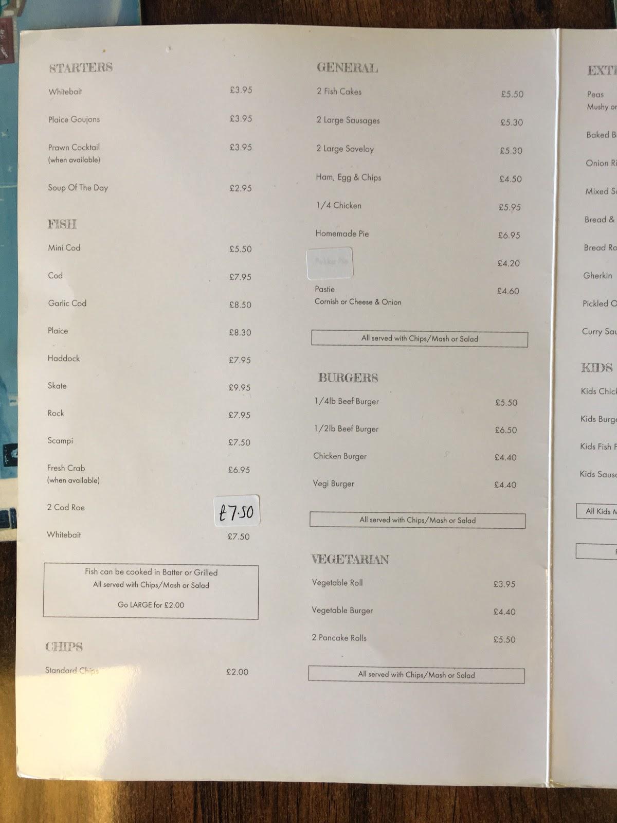 Menu at Fish & Chips Holland -on-Sea:The Golden Fillet fast food ...