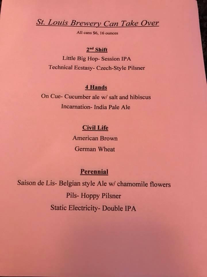Menu at Dexter's Pub, Madison