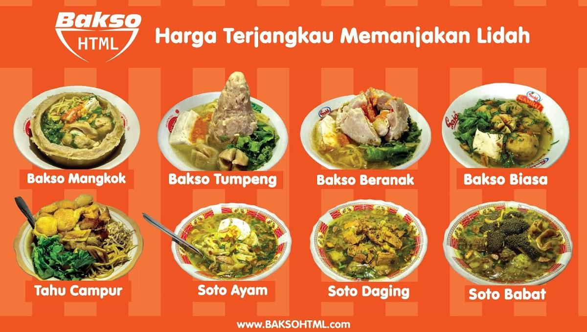 Menu at Bakso HTML restaurant, Lamongan