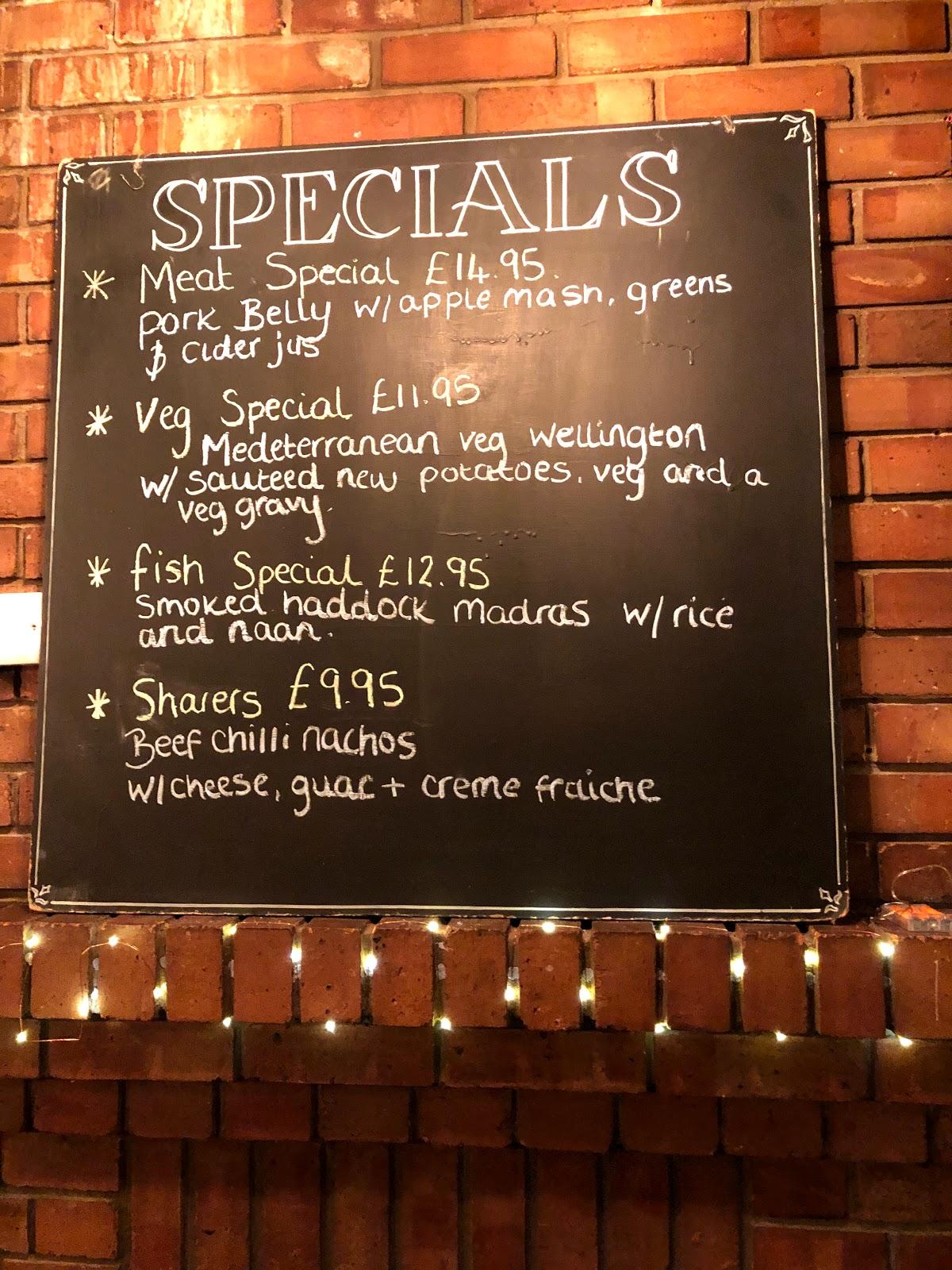 Menu at The Royal William IV - Pub & Kitchen, Lincoln