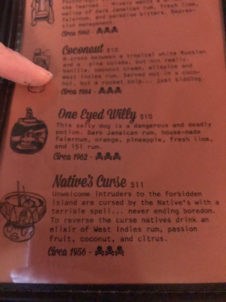 Menu at Psycho Suzi's Motor Lounge pub & bar, Minneapolis, Marshall St NE