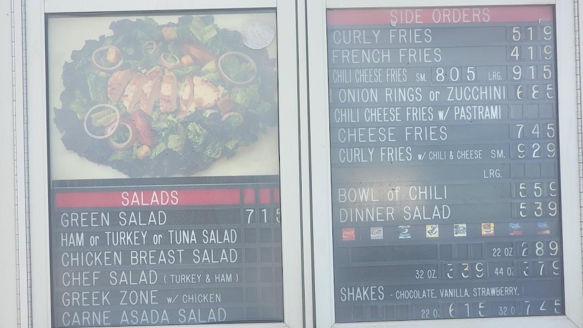 Menu at Burger Zone restaurant, South El Monte, Durfee Ave