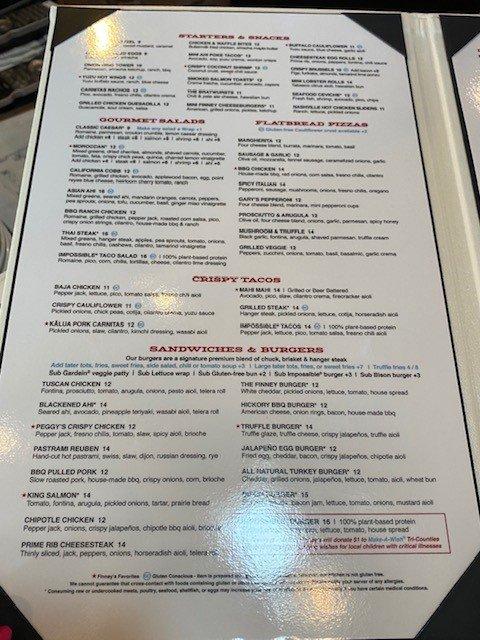 Carta del pub y bar Finney's Crafthouse - San Luis Obispo, San Luis Obispo