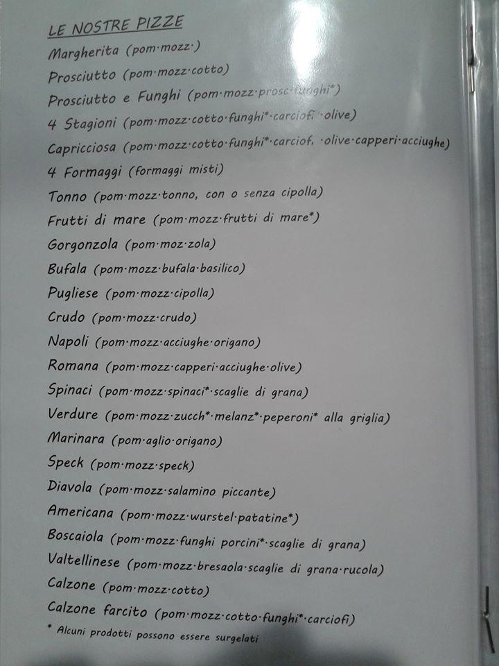 Menu at Dal Gallo pub & bar, Branzi
