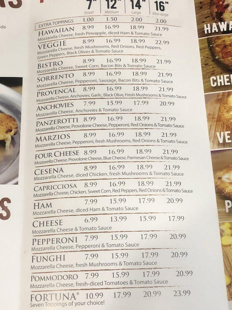 Menu at La Fortuna Pizzeria, Doral, NW 58th St
