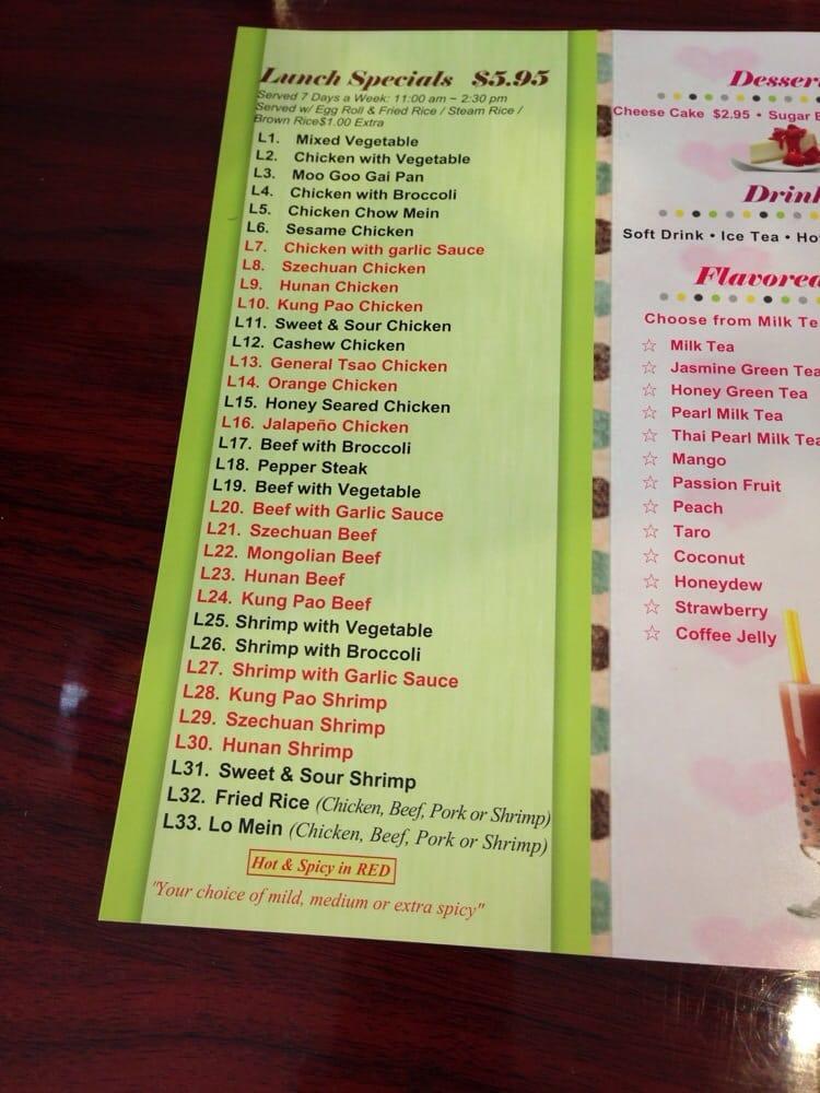Menu at Shiny Wok pub & bar, Rowlett