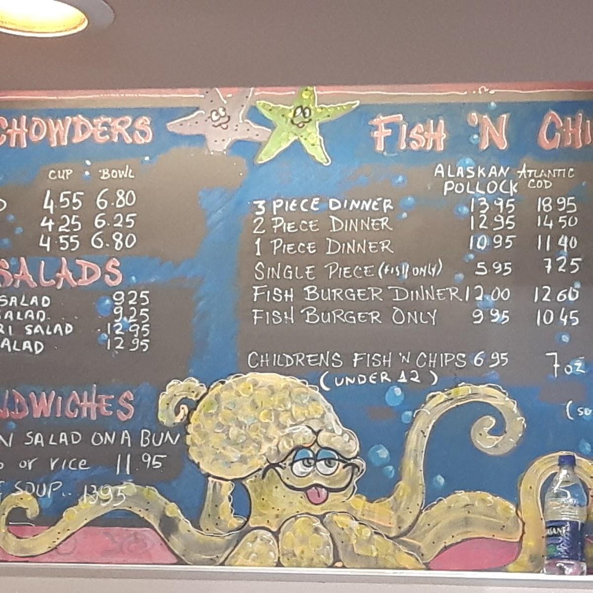 Menu at Trawler's Seafood Kitchen restaurant, Calgary
