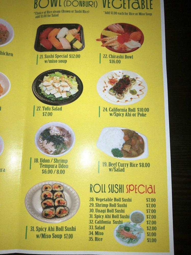 Menu at Ahi and Vegetable - Kapalama restaurant, Honolulu, Dillingham Blvd