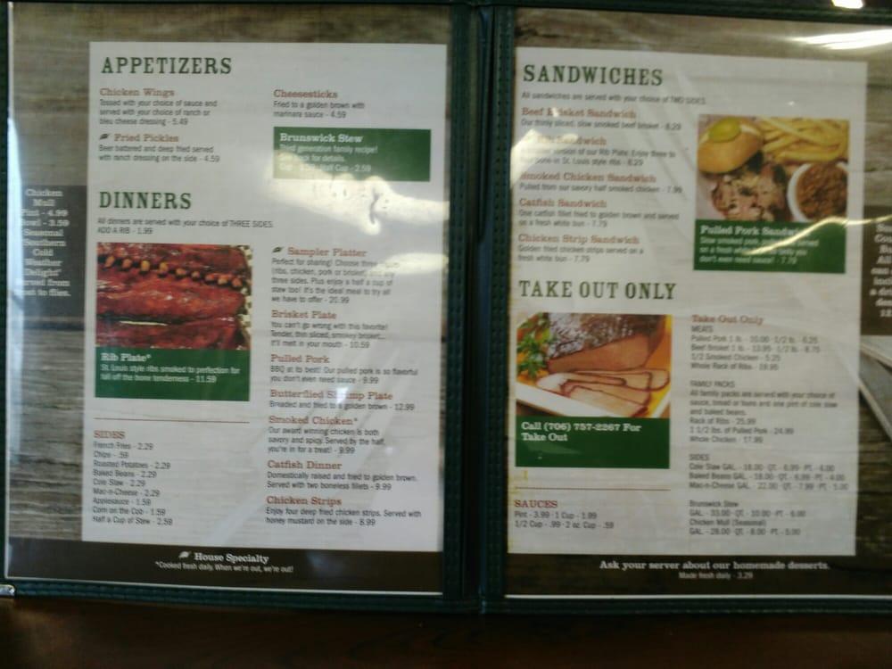 Menu at Cabin Creek BBQ Co, Nicholson
