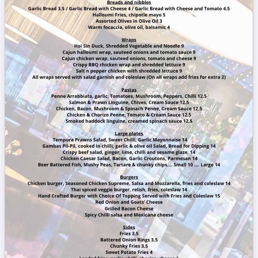 Menu at The Office Bar & Restaurant, Southport