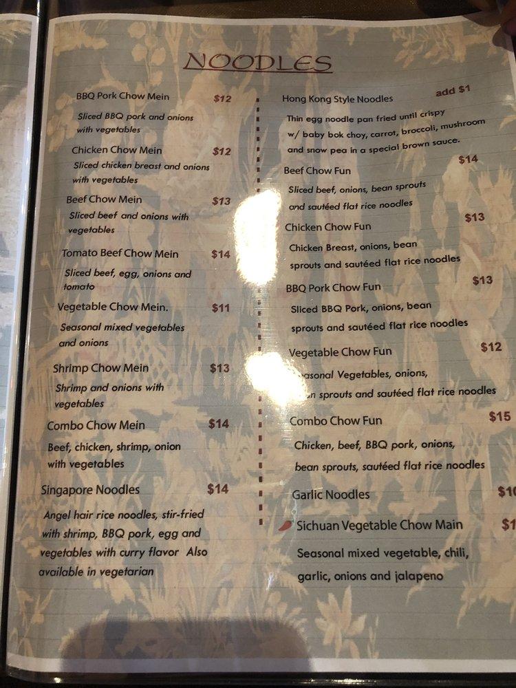 Menu at Midori Fine Asian Cuisine restaurant, Tracy