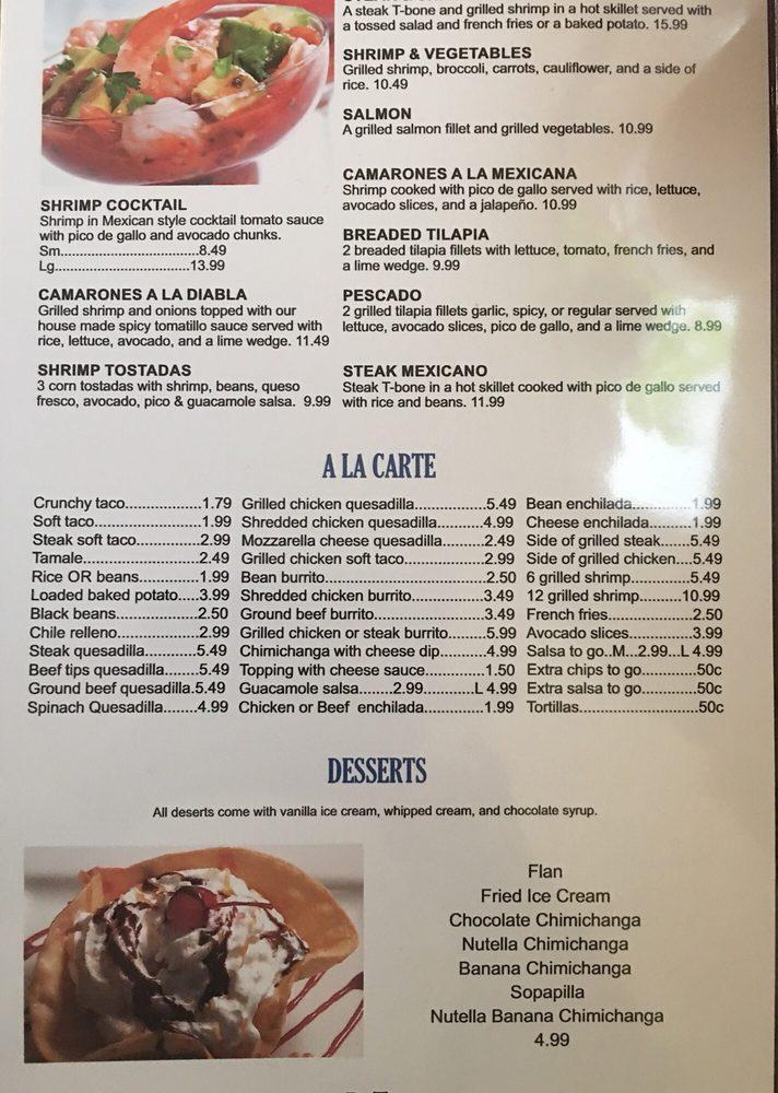 Menu at PaTio Mexican Restaurant, Helena-West Helena, US 49
