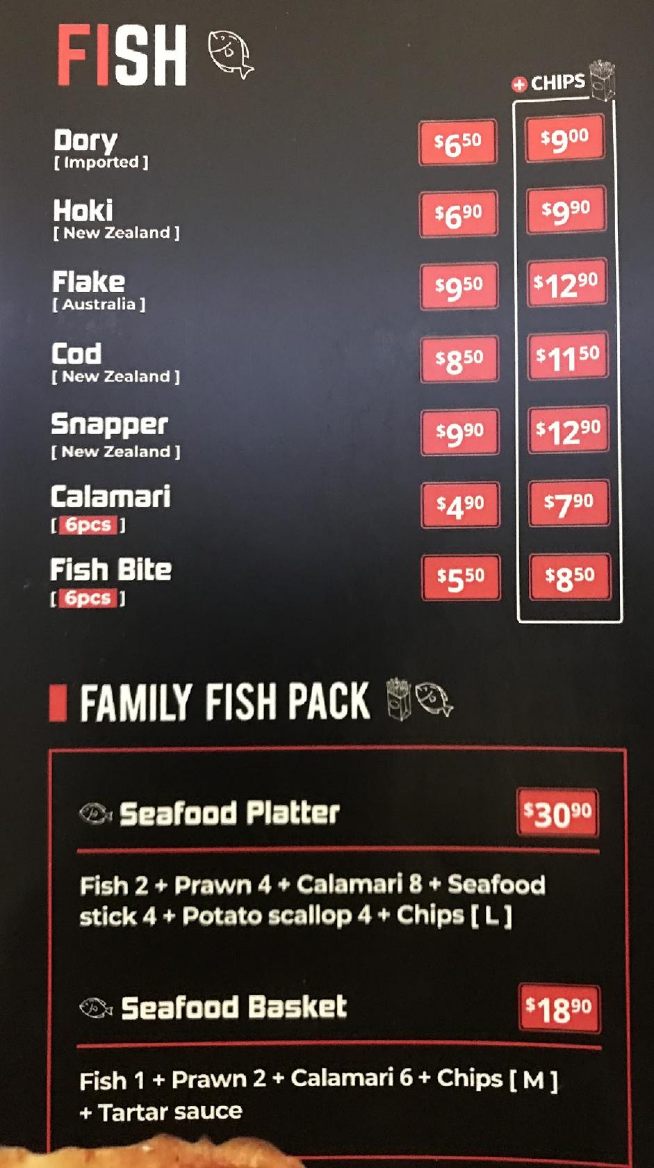 Menu at Chicken Baron Carvery, Upper Coomera