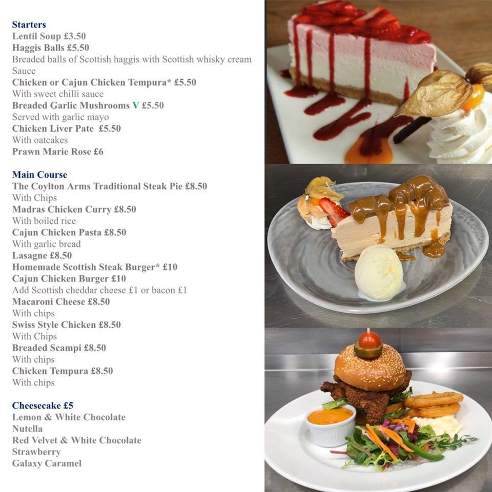 Menu at The Coylton Arms pub & bar, Drongan