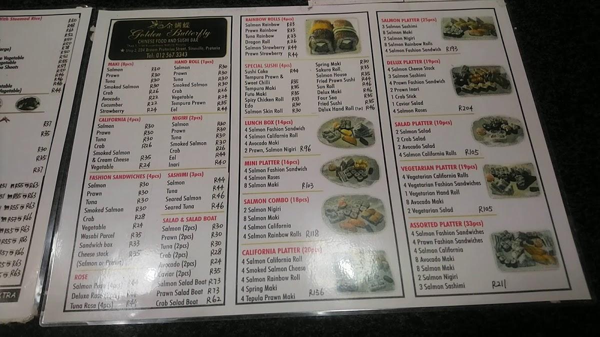 Menu at Good Flavor restaurant, Pretoria