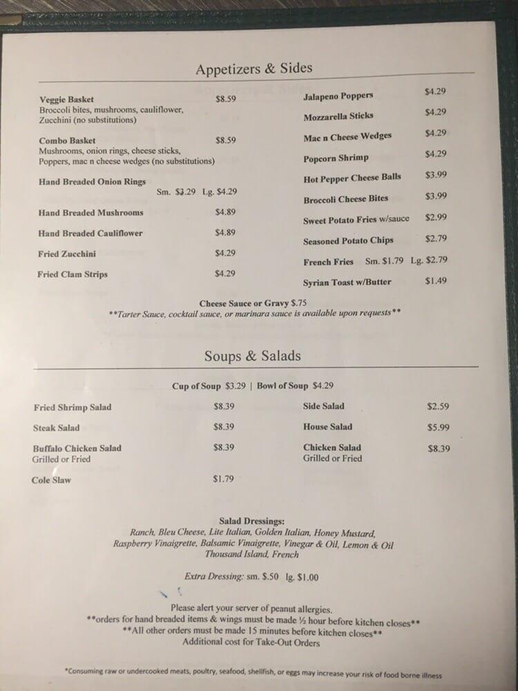 Menu at Phillips Lounge pub & bar, Arnold