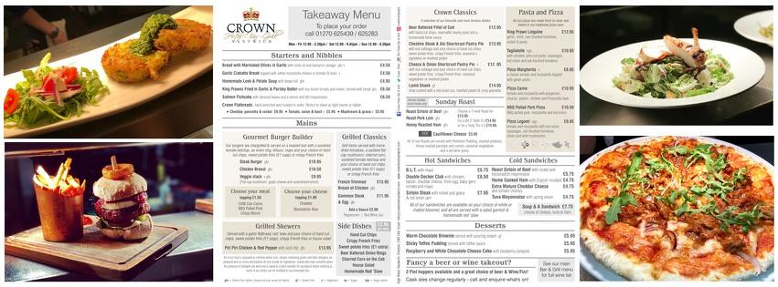 Menu at Crown Hotel, Bar & Grill, Nantwich