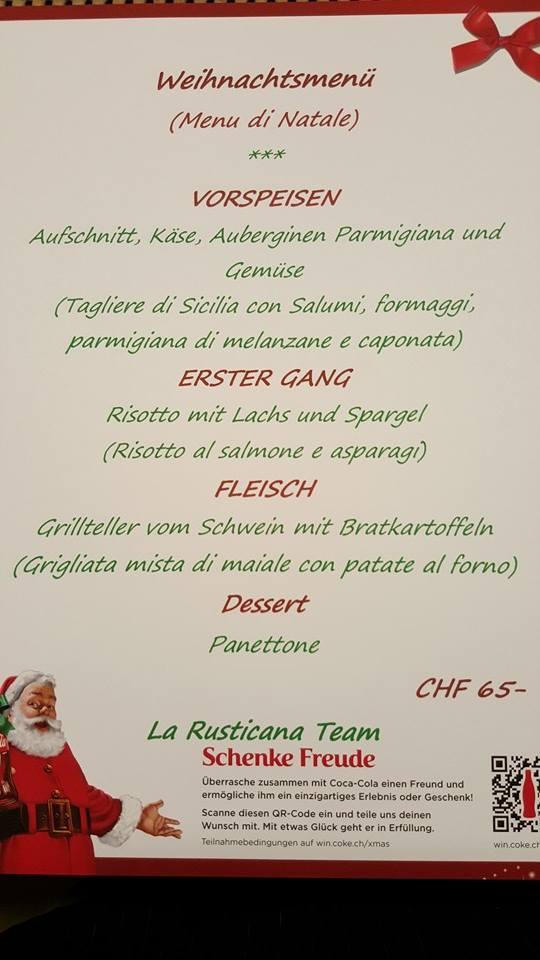 Menu da La Rusticana, Rhäzüns