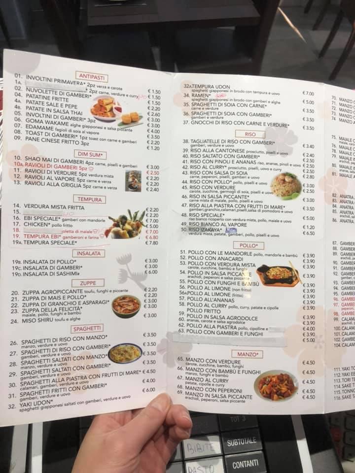 Menu at Ristorante Cinese&Giapponese（LEYI）, Rome