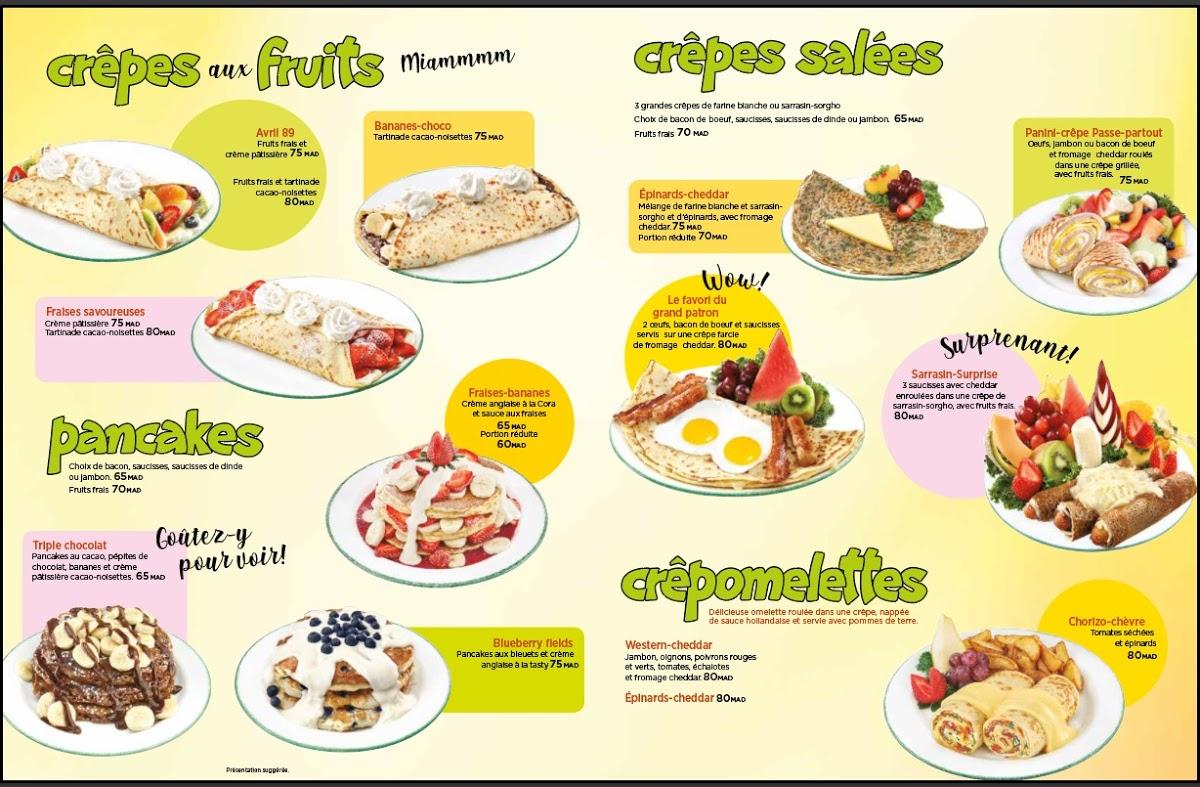 Menu at TASTY TIME restaurant, Casablanca