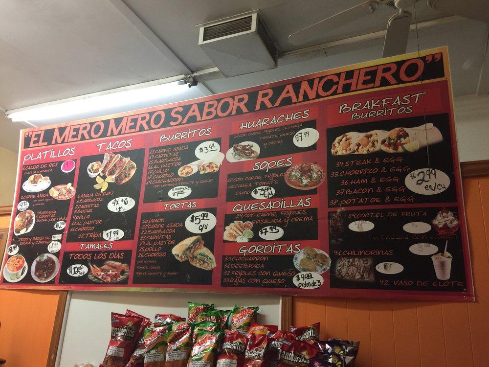 Menu at El Mero Mero restaurant, Greeley, 25th Ave
