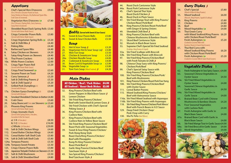 Menu at Li's Sizzling House restaurant, Brighton
