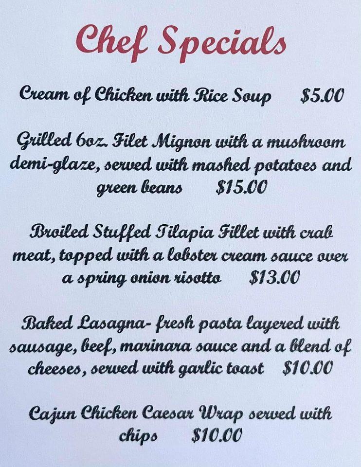 Menu at Sundance Saloon pub & bar, Aston