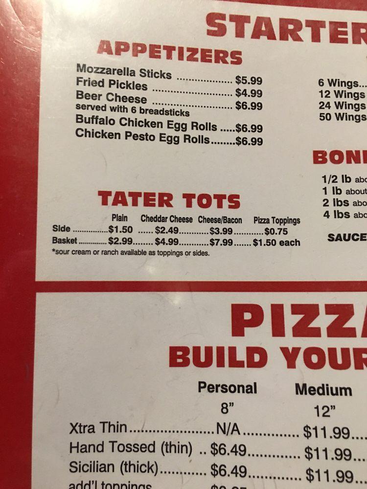 Menu at Adriatico's pub & bar, Cincinnati