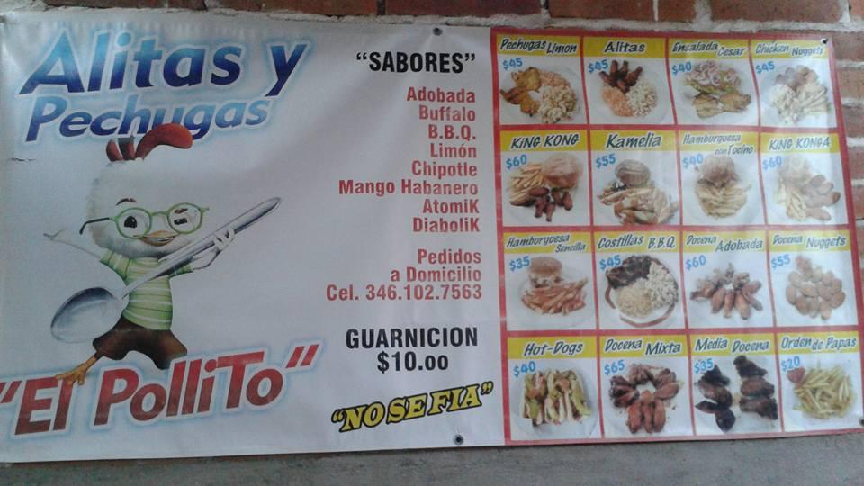 Carta del restaurante Alitas Y Pechugas El Pollito, Nochistlán del Mejía